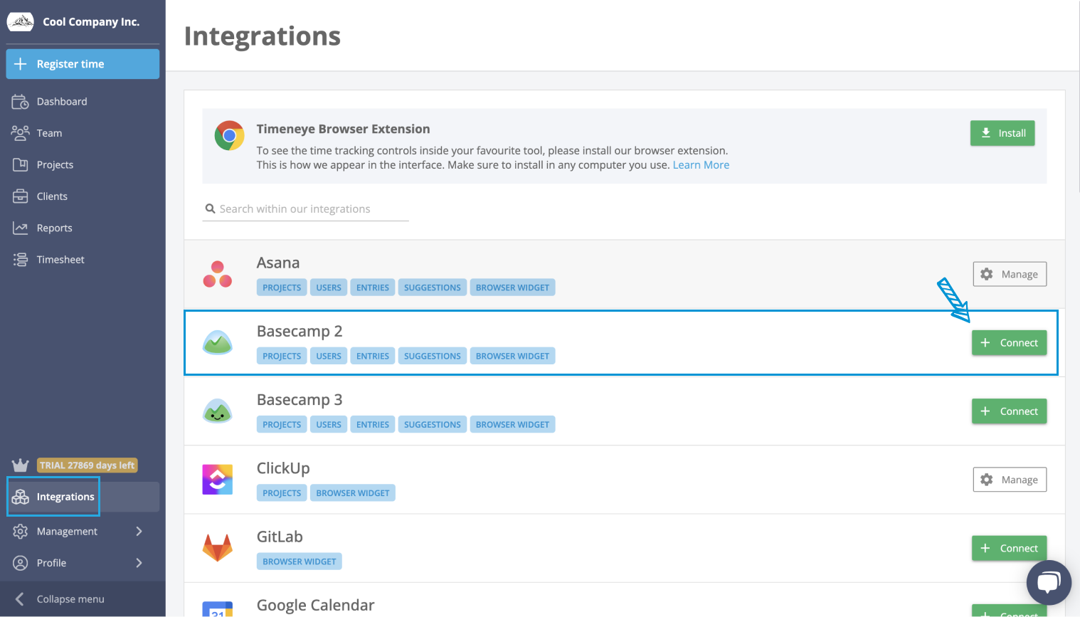 Basecamp 2 integration