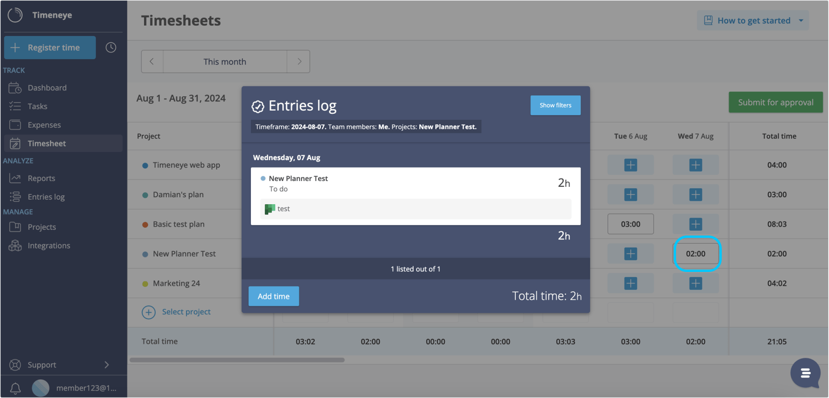 How to submit Time and Expenses for approval