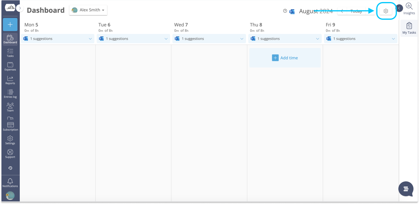 Set timezone and dashboard